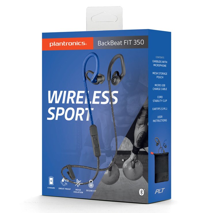 Plantronics BackBeat FIT 350 Wireless Sport Earbuds in Blue/Grey ...