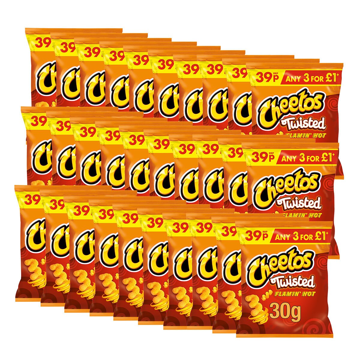 Cheetos Twisted Flamin' Hot Snacks PMP, 30 x 30g | Costco UK