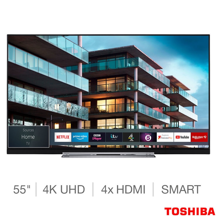 Toshiba 55TL7A63DB 55 Inch 4K Ultra HD HDR Smart Slim Design TV | Costco UK