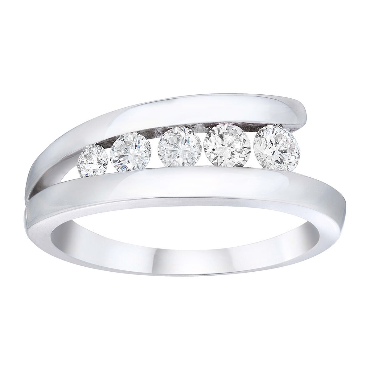 0.50ctw Round Brilliant Cut Diamond Ring, 18ct White Gold | Costco UK