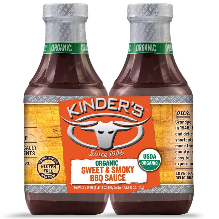 Kinder's Organic Sweet & Smoky BBQ Sauce, 2 x 850g | Costco UK