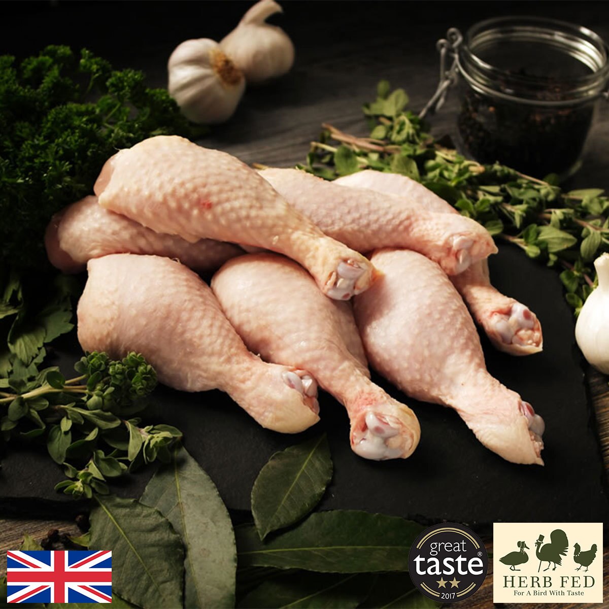 Herb Fed Free Range Chicken Drumstick Box, 4kg (Serves 14...