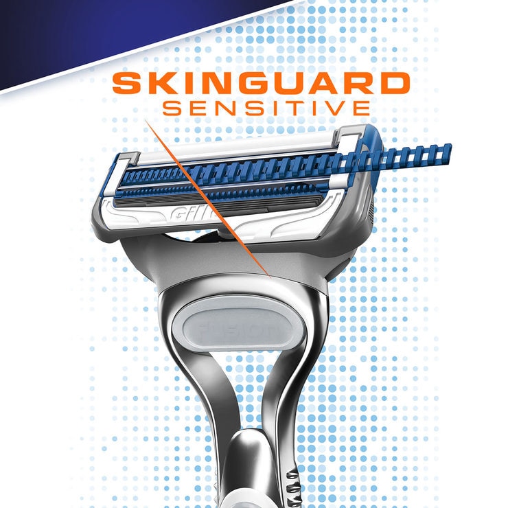 Gillette SkinGuard Sensitive Razor, 10 Blades + Razor | Costco UK