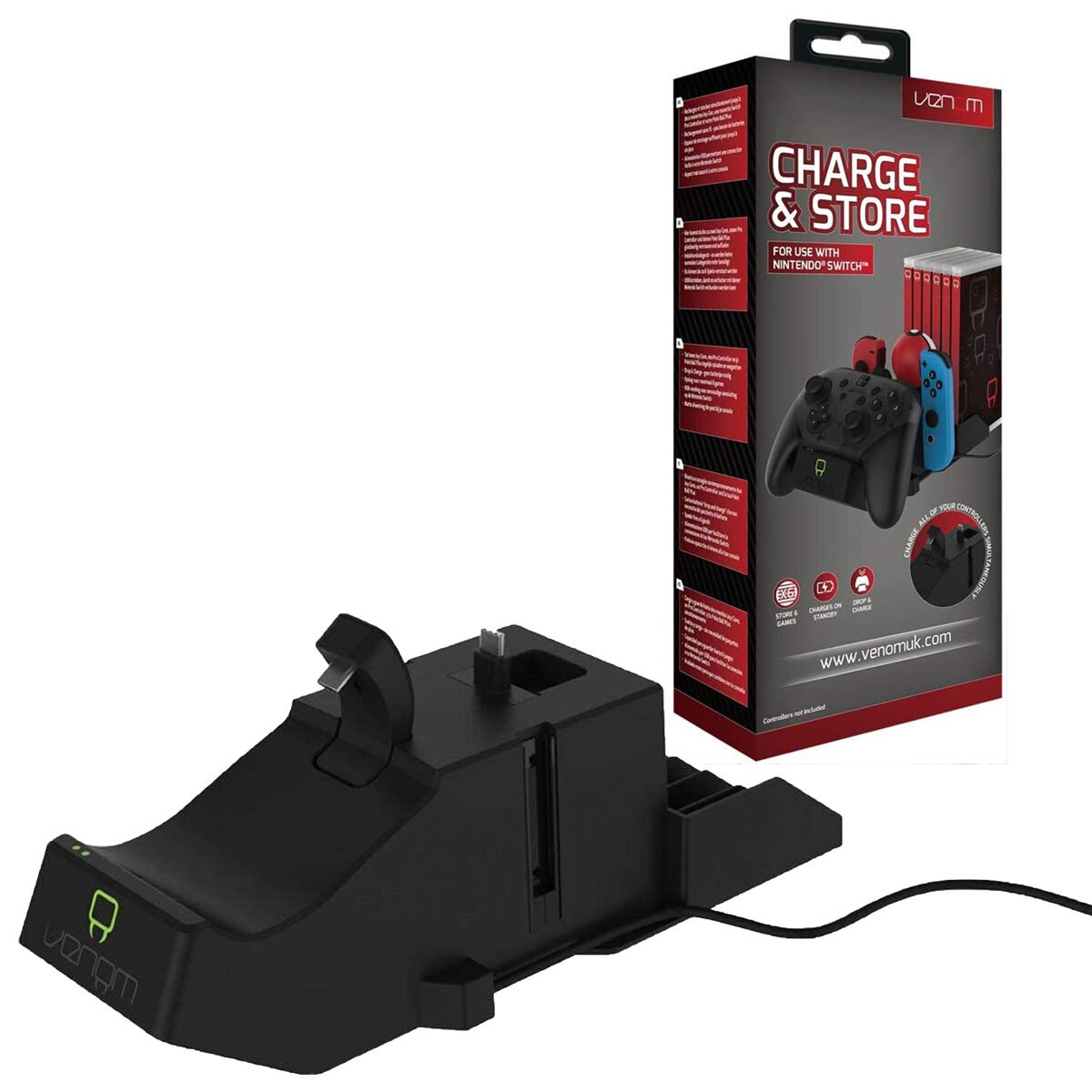 Nintendo Switch Neon Red and Blue Ultimate Bundle with Venom Nighthawk ...