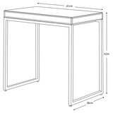 Pippard Side Table with Mirrored Top, Satin Black | Costco UK