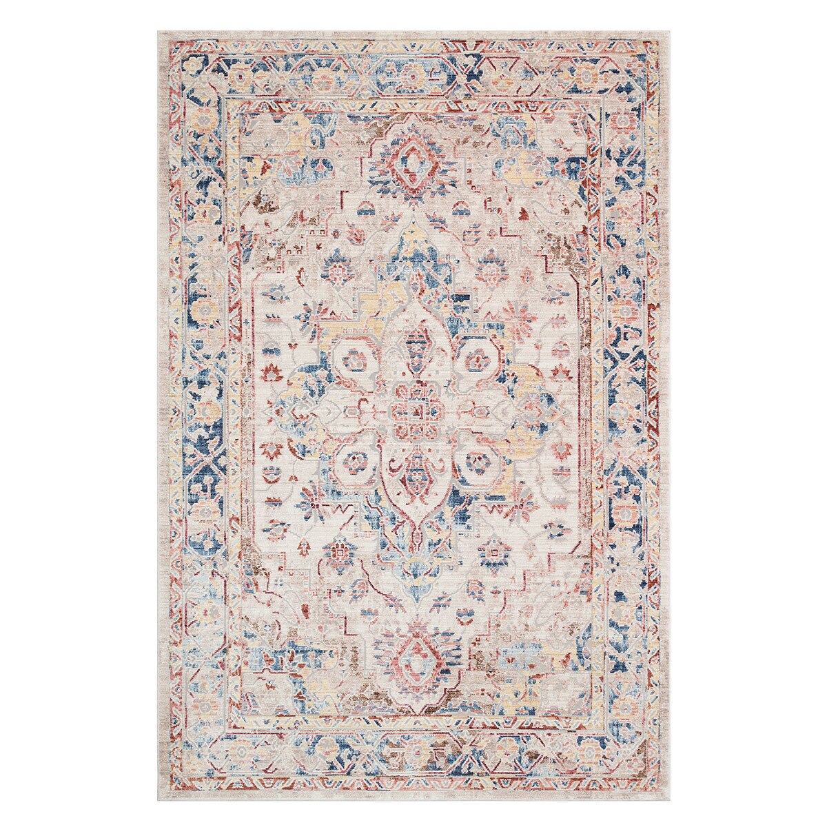 Heritage Multicoloured Bordered Rug, 120 x 170 cm | Costc...