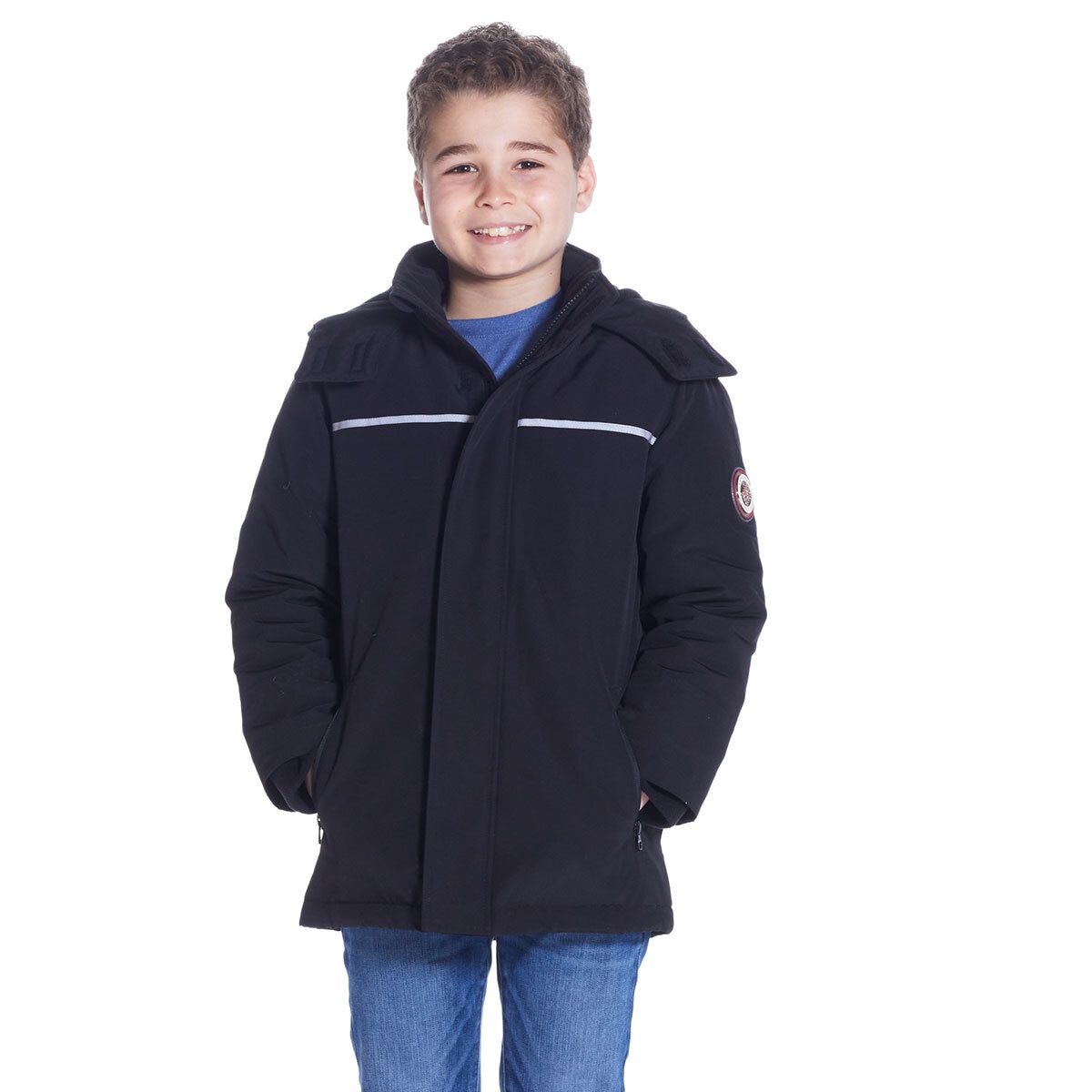 Andy And Evan Kid's Parka Coat Boys Black, Large | Costco UK