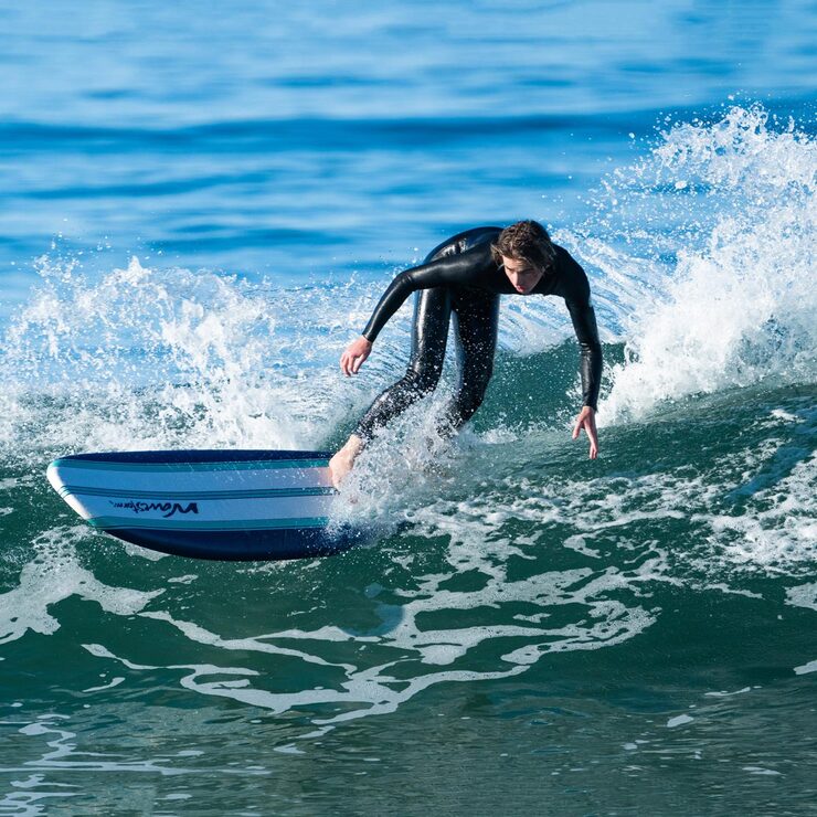 Wavestorm™ 8ft Classic Surfboard in White and Blue | Costco UK