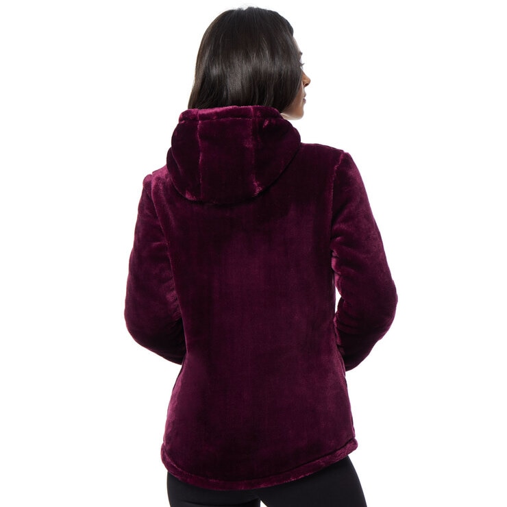 32 Degrees Women's Plush Fleece with Hood in Plum, Extra Large | Costco UK
