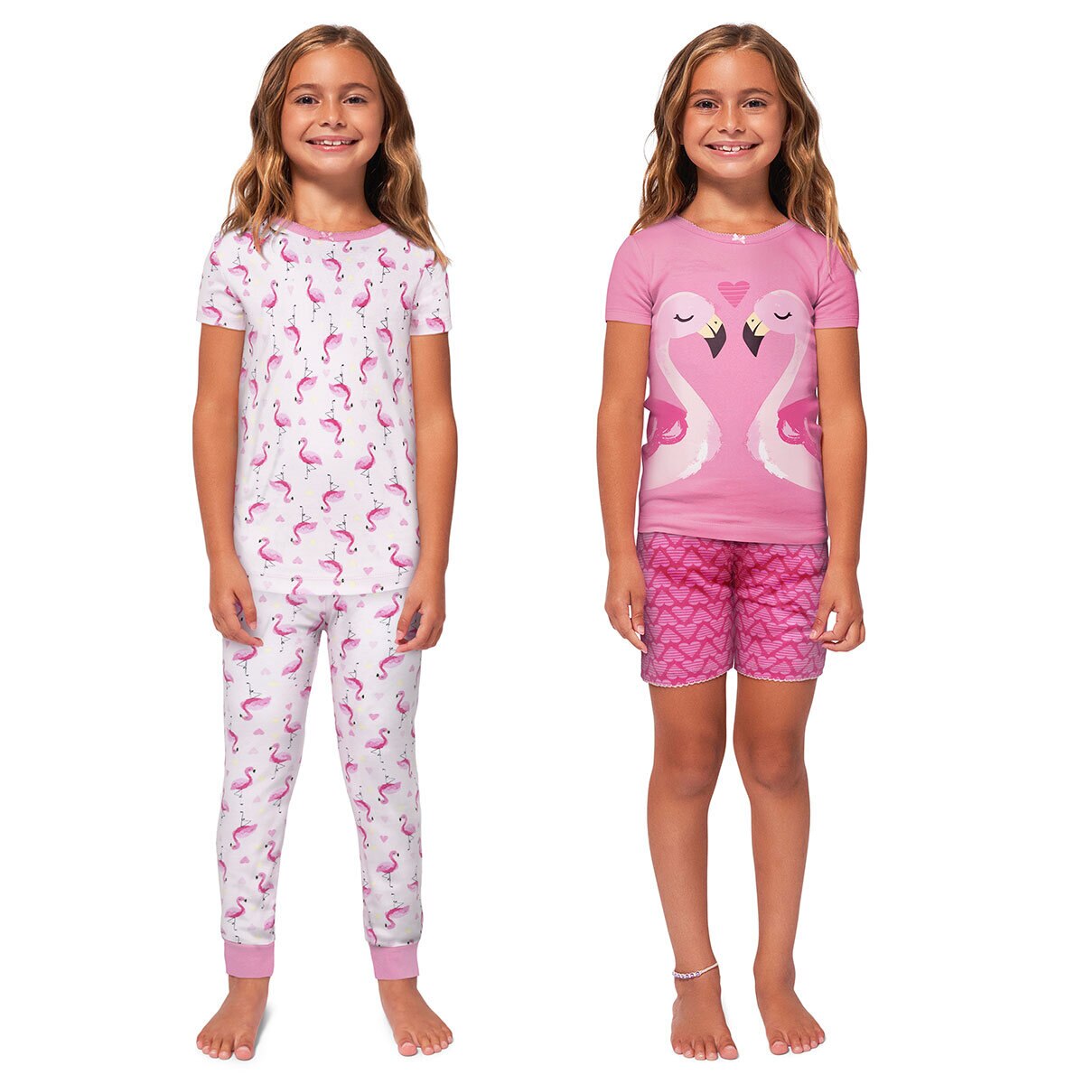 Headquarters Children's 4 Piece Pyjama Set in Pink Flamingo