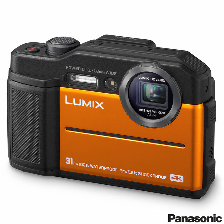 Panasonic Lumix DC-FT7EB-D 4K Waterproof Tough Action Camera in Orange ...