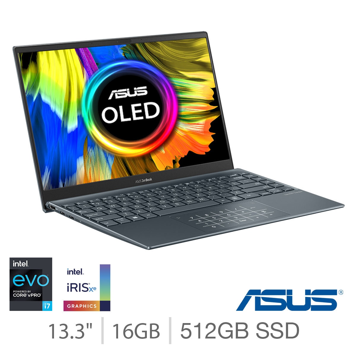 ASUS ZenBook, Intel Core i7, 16GB RAM, 512GB SSD, 13.3 In...
