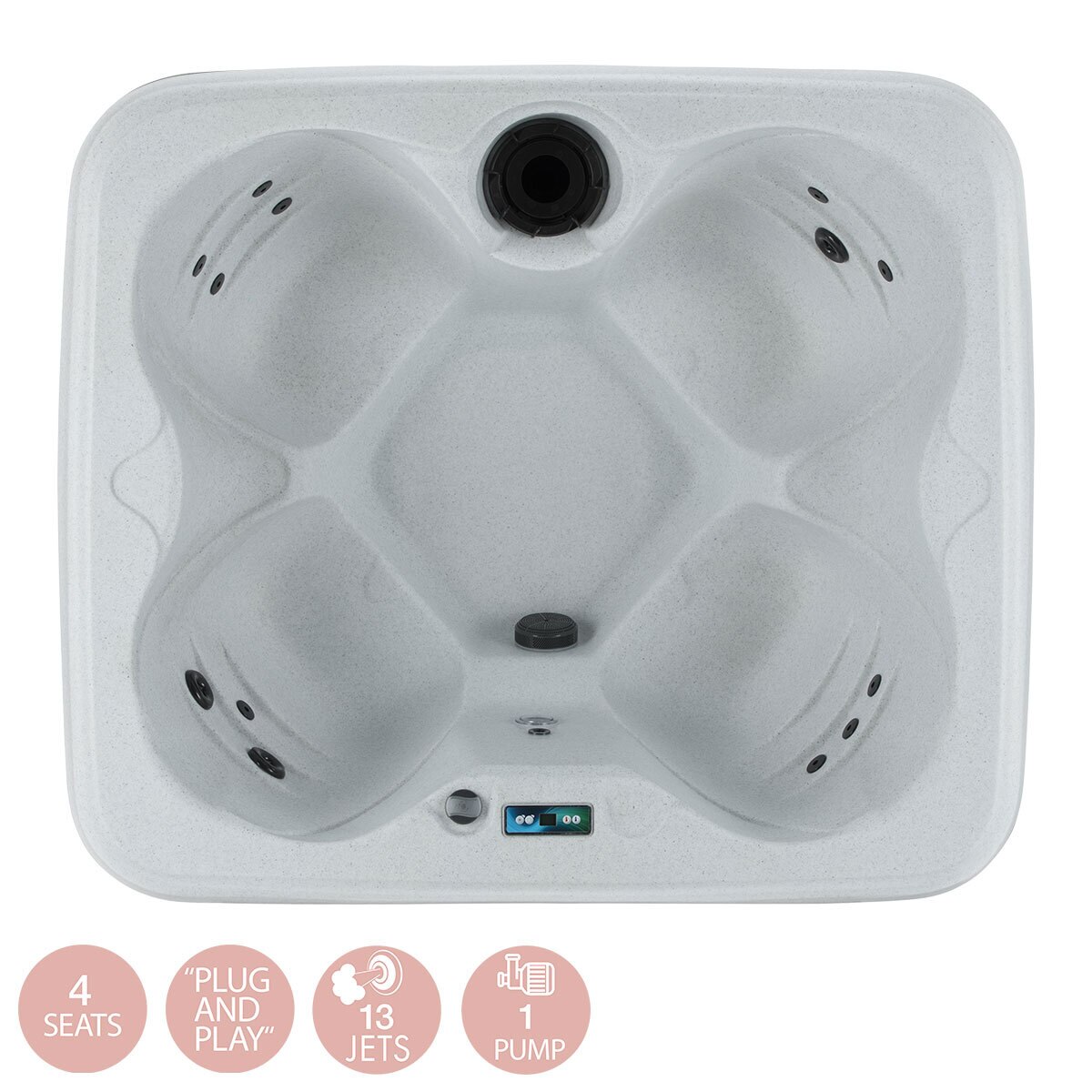 Superior Spa 13-Jet Malibu Roto Molded 4 Person Hot Tub in 2 Colours ...