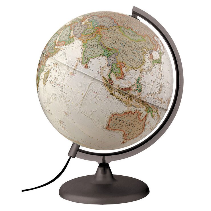 National Geographic 30cm Executive Illuminated Globe in Brown | Costco UK