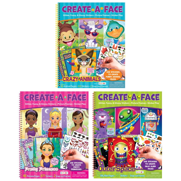 Create a Face Sticker Activity Book Assortment (3+ Years) | Costco UK