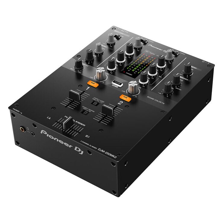 Pioneer DJ Bundle, 2x PLX-500 Turntable with DJM-250MK2 Mixer, 2x DM40 ...