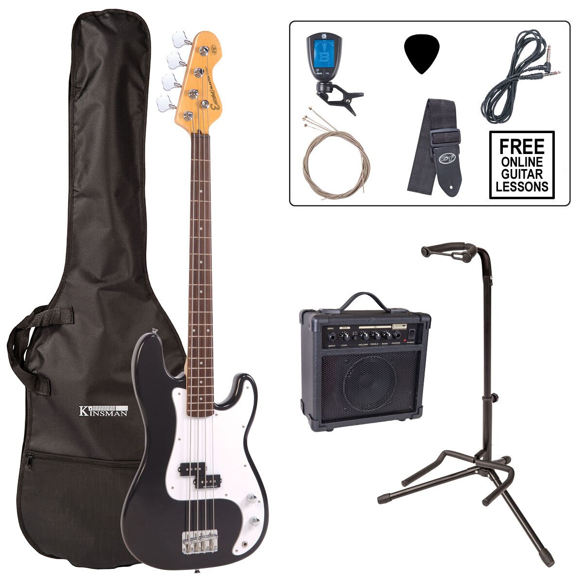 Encore Bass Guitar Kit - Black | Costco UK