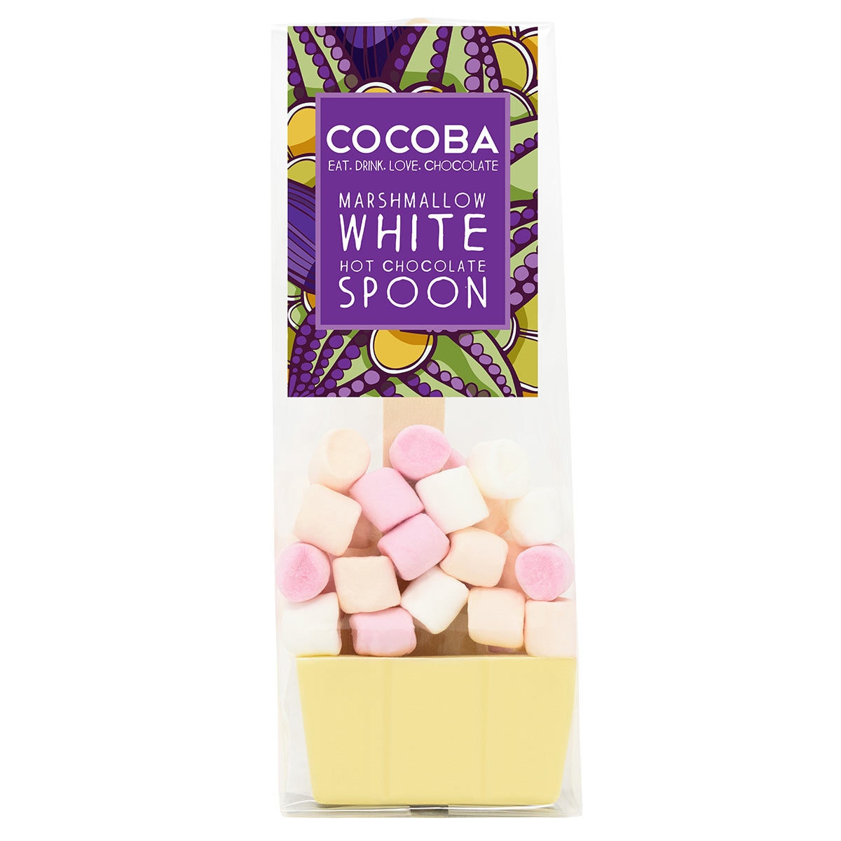 Cocoba White Chocolate Hot Chocolate Spoons with Marshmallows, 20 x 50g ...