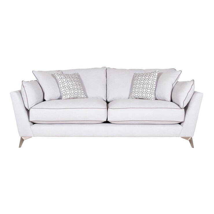 Roko 3 Seater Cosmo Silver Fabric Sofa | Costco UK