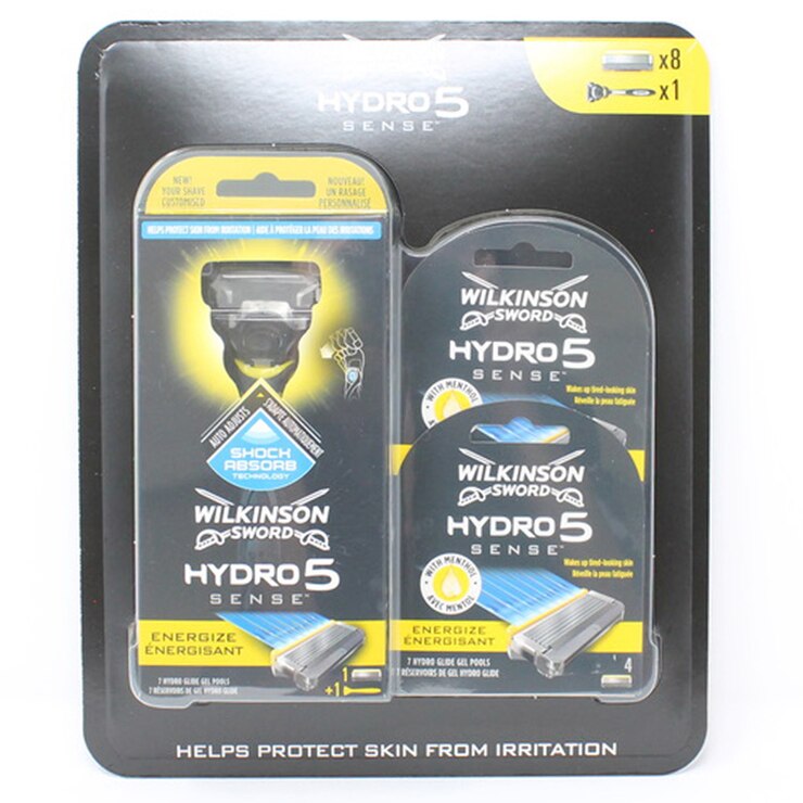 Wilkinson Sword Hydro 5 Sense, 8 Blades + Razor | Costco UK