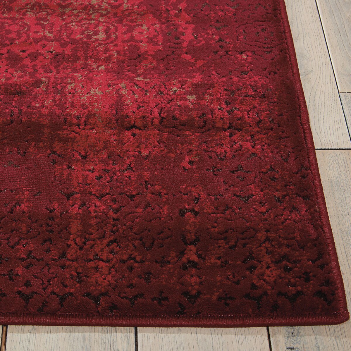 Karma Radiant Red Textured Rug in 2 Sizes | Costco UK