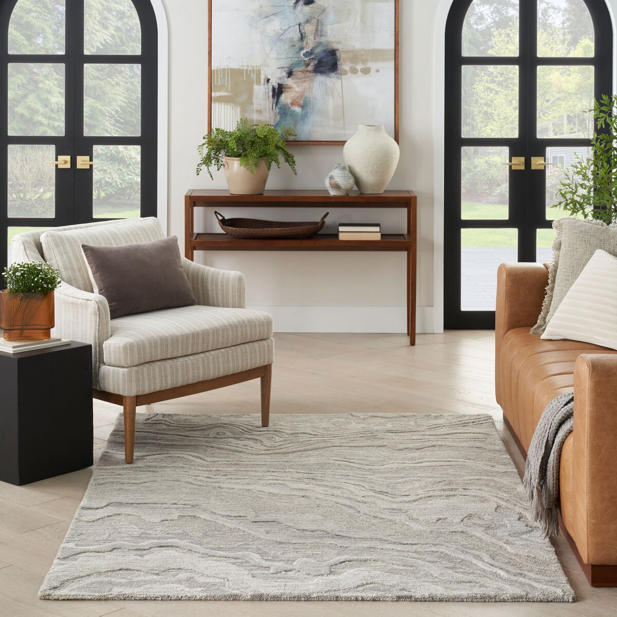 Nourison Graceful Rug in Grey, 236 x 297 cm | Costco UK
