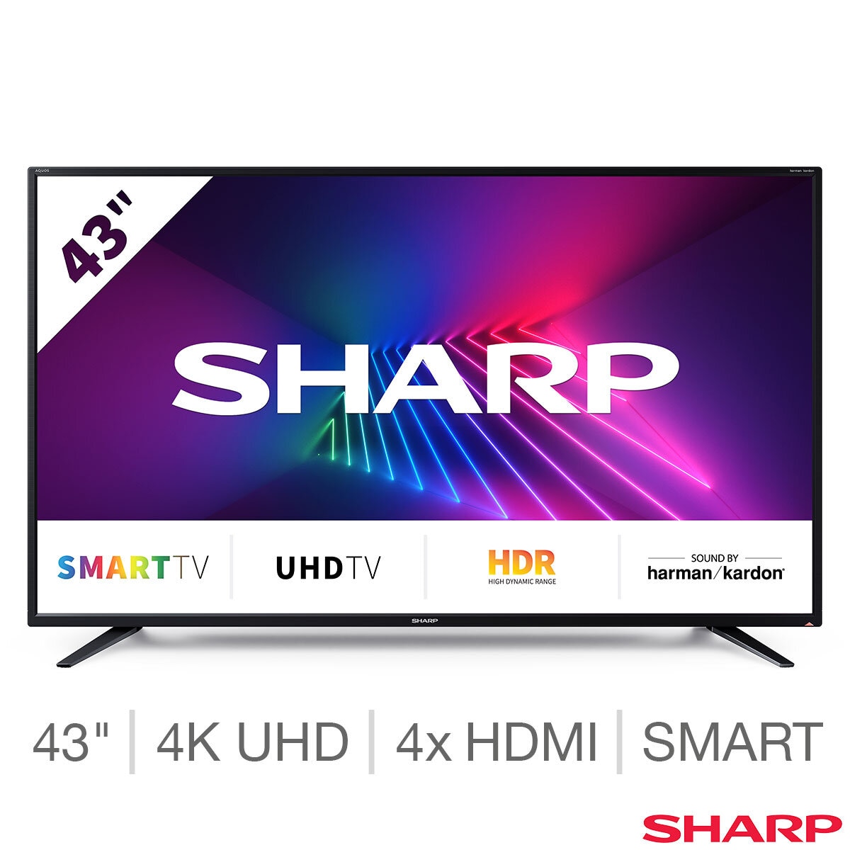 Sharp 4T-C43EH2KF2FB 43 Inch 4K Ultra HD Smart TV | Costc...