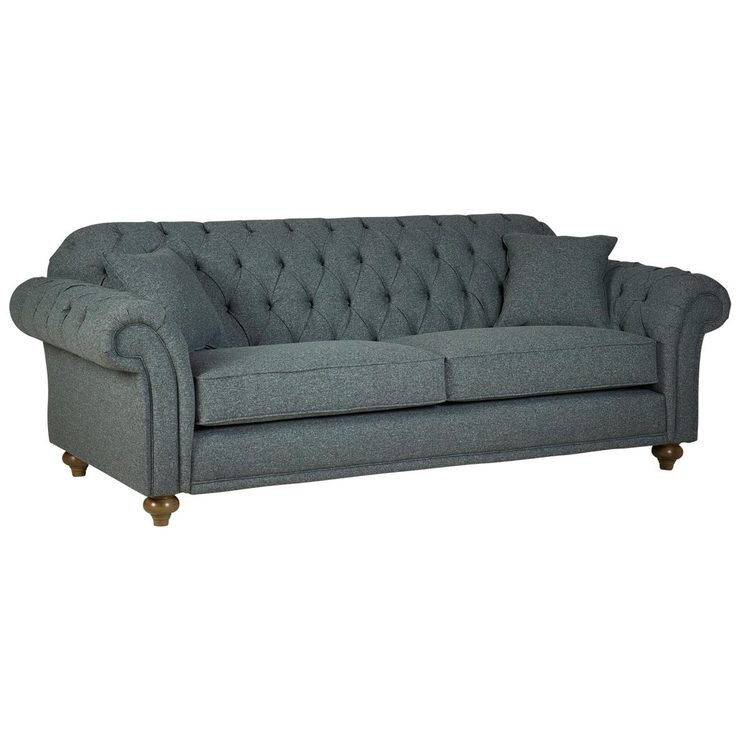Bordeaux Button Back 3 Seater Fabric Sofa in 2 Colours | Costco UK