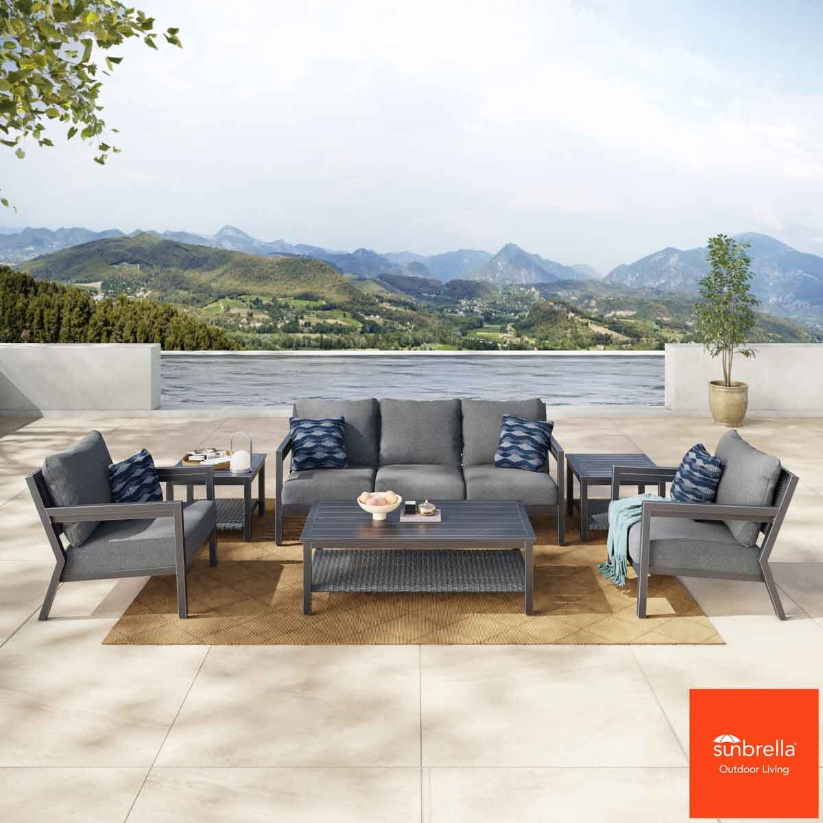 AtLeisure Maribela 6 Piece Deep Seating Patio Set + Cover