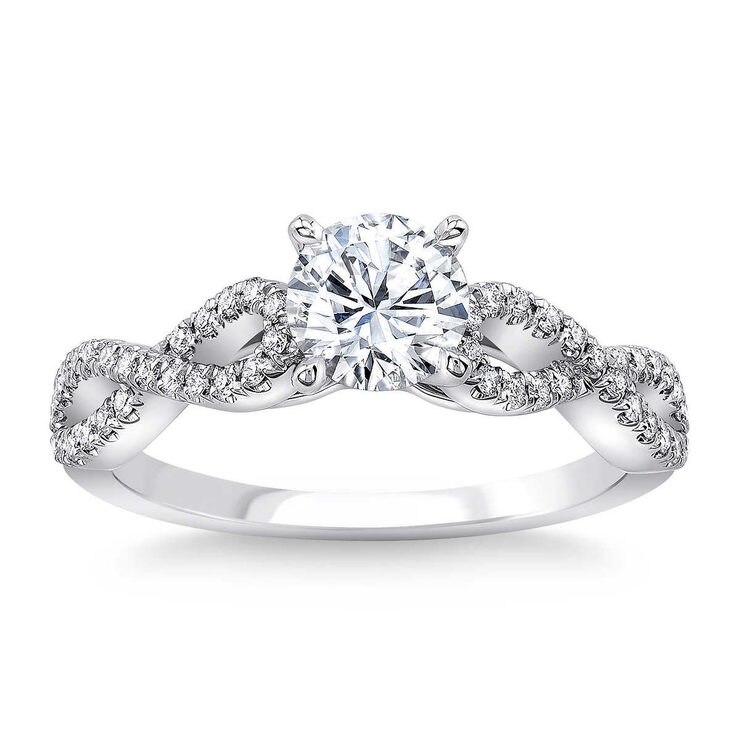 0.93ctw Round Brilliant Cut Diamond Ring, Platinum | Costco UK