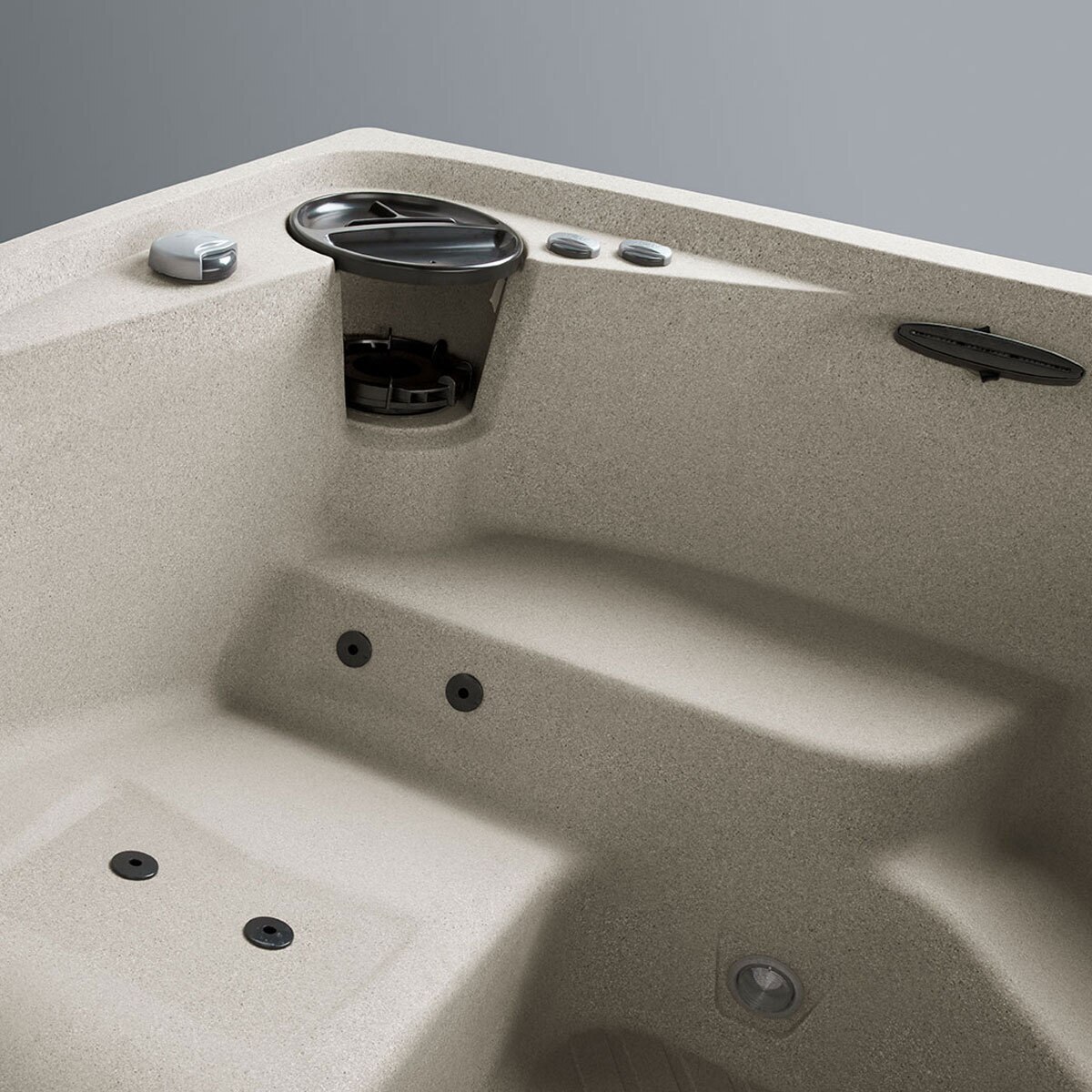 Superior Spa 60-Jet Santa Monica Roto Molded 5 Person Hot Tub in Beige ...