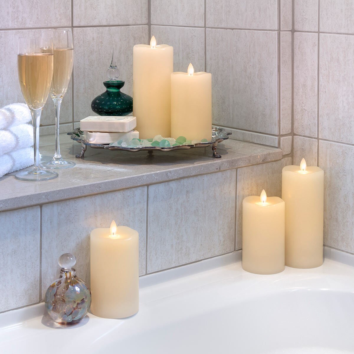 Mirage LED Wax Candles with Remote & Timers, 5 Pack | Costco UK