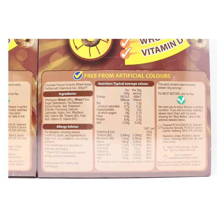 Weetos Chocolate Hoops, 2 x 500g | Costco UK