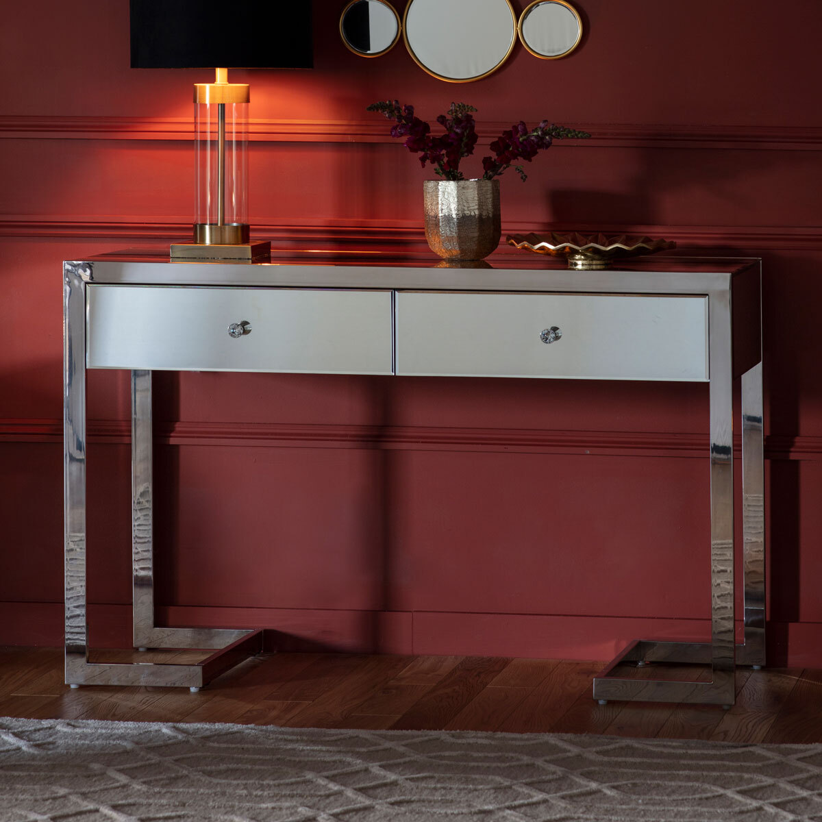 Gallery Fordwich 2 Drawer Mirrored Console Table | Costco UK