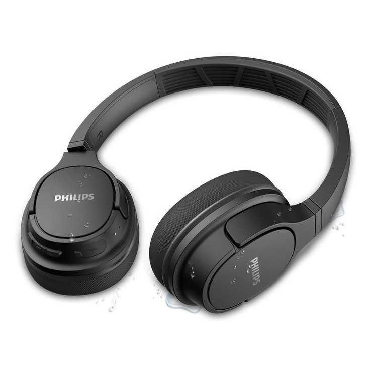 Philips ActionFit Wireless On Ear Headphones in Black, TASH402BK/00 ...