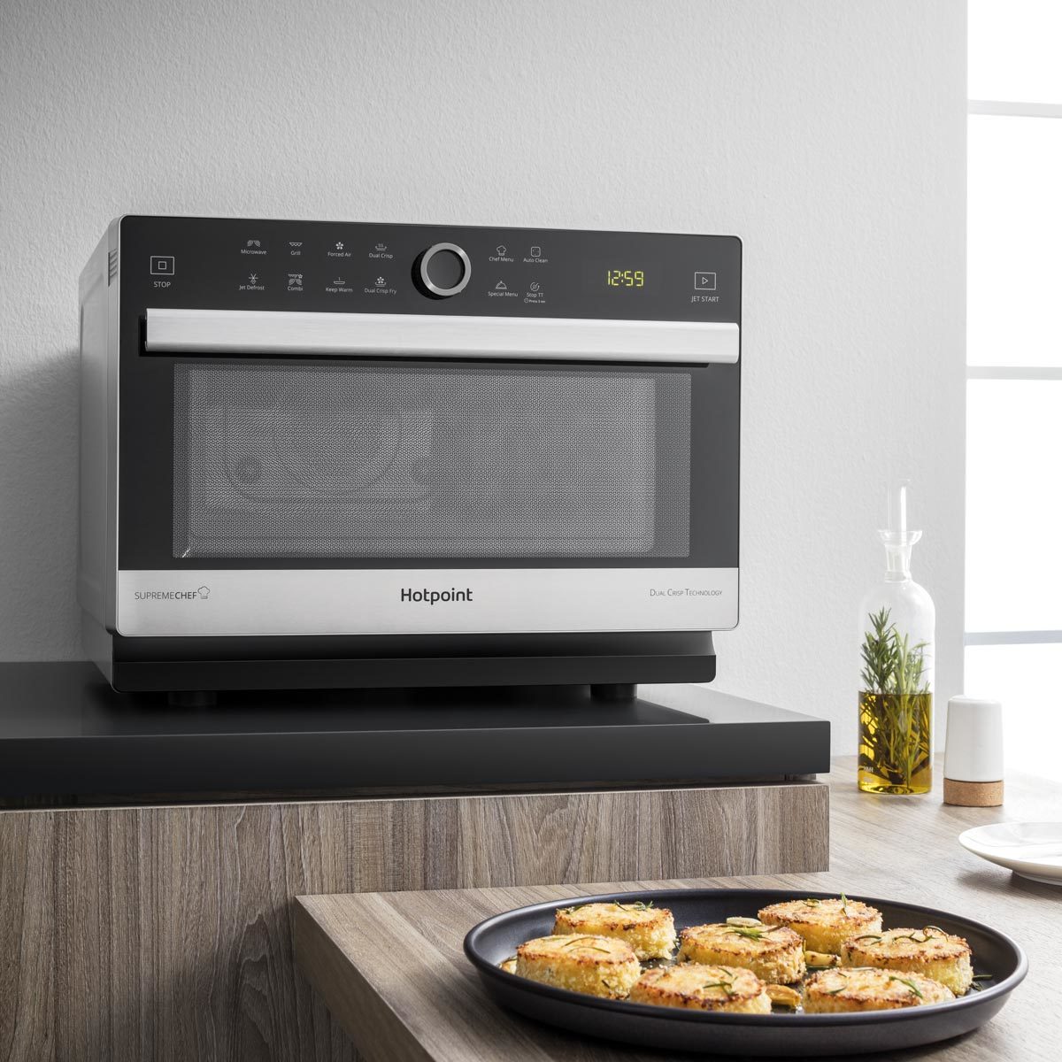 Hotpoint MWH338SX, 33L Combination Microwave in Black | Costco UK