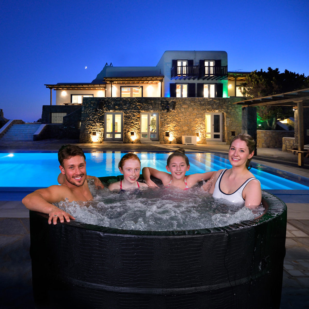Hot Tub Master Albany 125-Jet 4 Person Foam Spa - Delivered | Costco UK