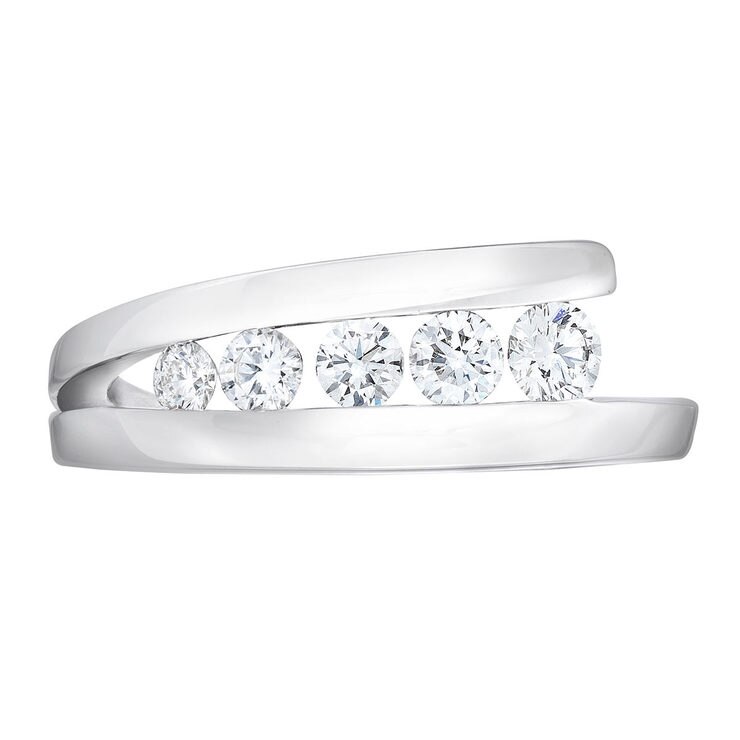 0.50ctw Round Brilliant Cut Diamond Ring, 18ct White Gold | Costco UK