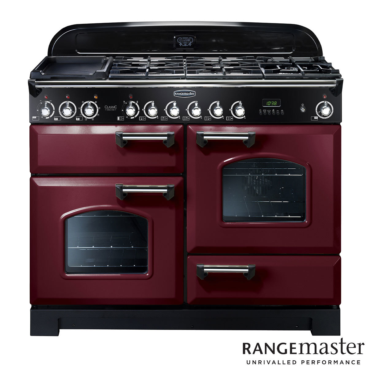 Rangemaster Classic Deluxe 110cm Dual Fuel Range Cooker A Rated in 3 ...