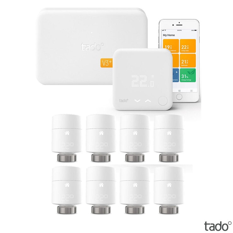 tado° Whole Home Starter Kit with Hot Water Extension and 8 Smart ...