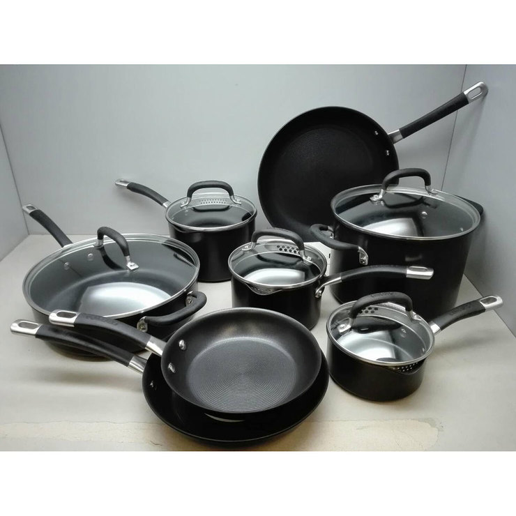 Circulon Premier Hard Anodised Induction 13 Piece Cookware Set In Black