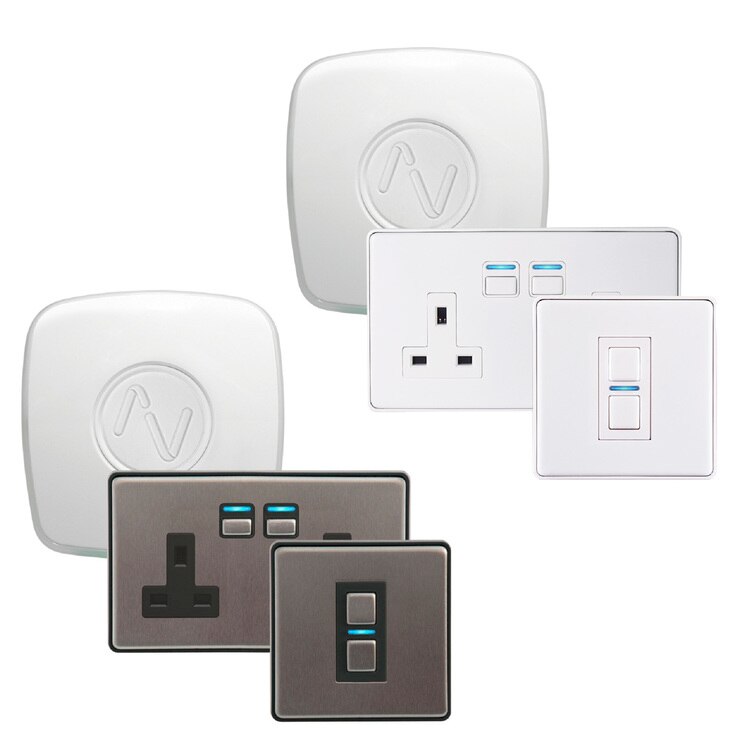 LightwaveRF Smart Lighting and Power Starter Kit with 2 Way Socket and ...