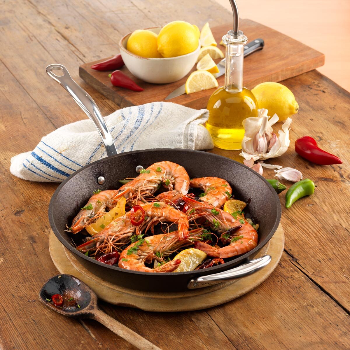 Samuel Groves Britannia Cast Iron Skillet Frypan, 28cm