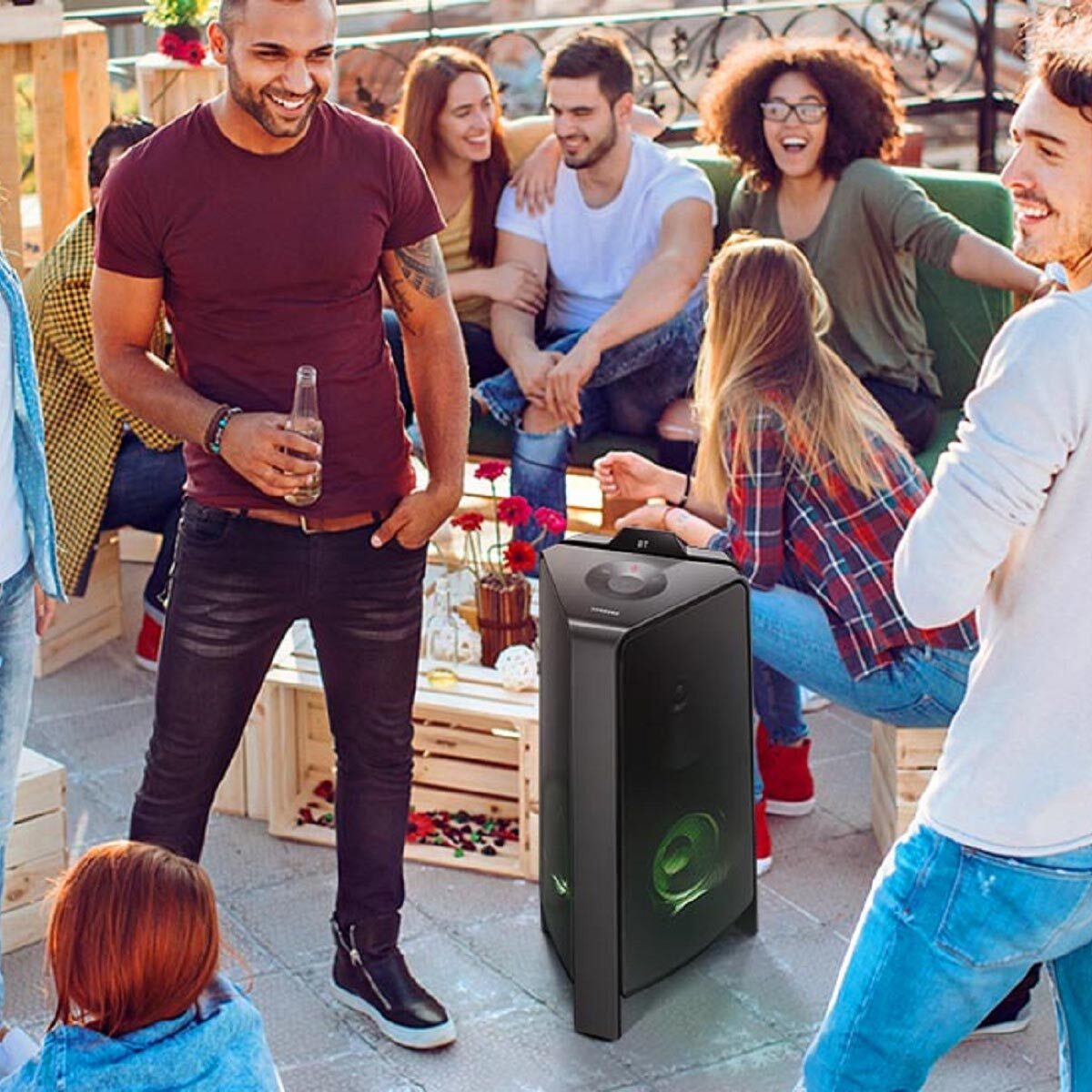 Samsung 500W Giga Party Audio Megasound Speaker, Built in Woofer, Bi ...