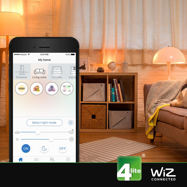 4lite WiZ Connected LED G95 E27 Colour Tuneable Smart Bulb, 2 Pack | Costco UK