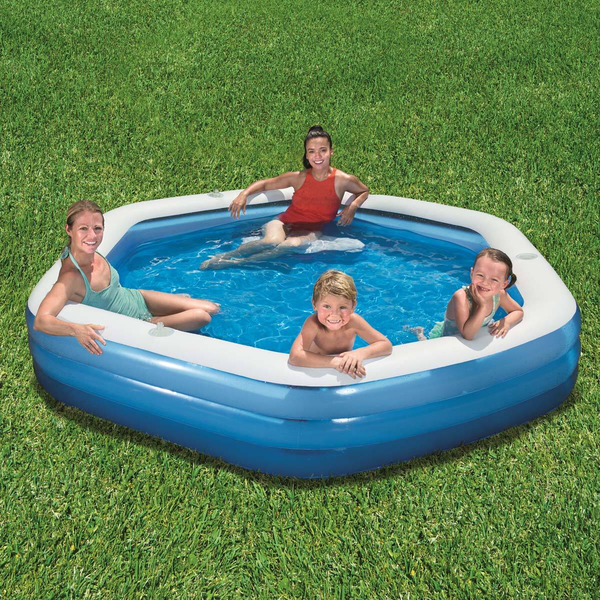 Bestway 8ft 9" (267 cm) Hexagon Family Lounge Pool | Costco UK