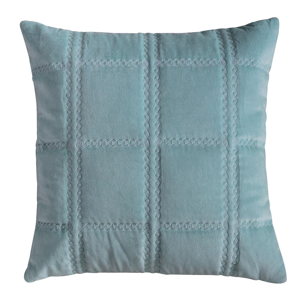 Gallery Quilted Cotton Velvet Cushion in 4 Colours, 45 x ...
