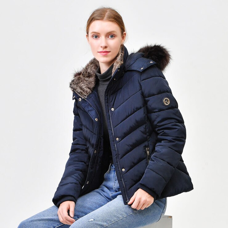 Harvey & Jones Shelley Women's Jacket in Navy, Size 18 | Costco UK