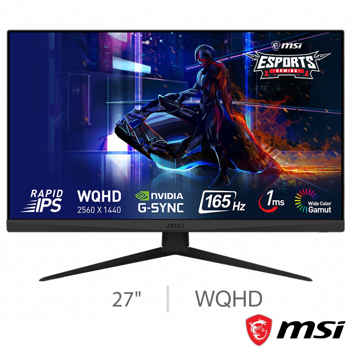 MSI OPTIX G273QF 27 Inch WQHD 165Hz IPS Gaming Monitor