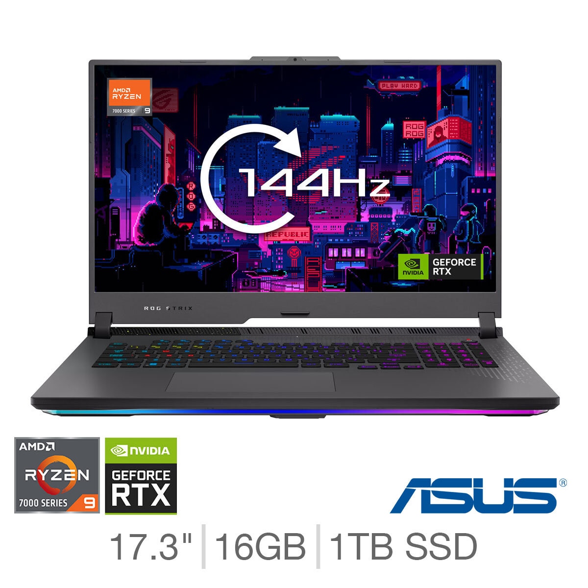 ASUS ROG Strix 17, AMD Ryzen 9, 16GB RAM, 1TB SSD NVIDIA ...